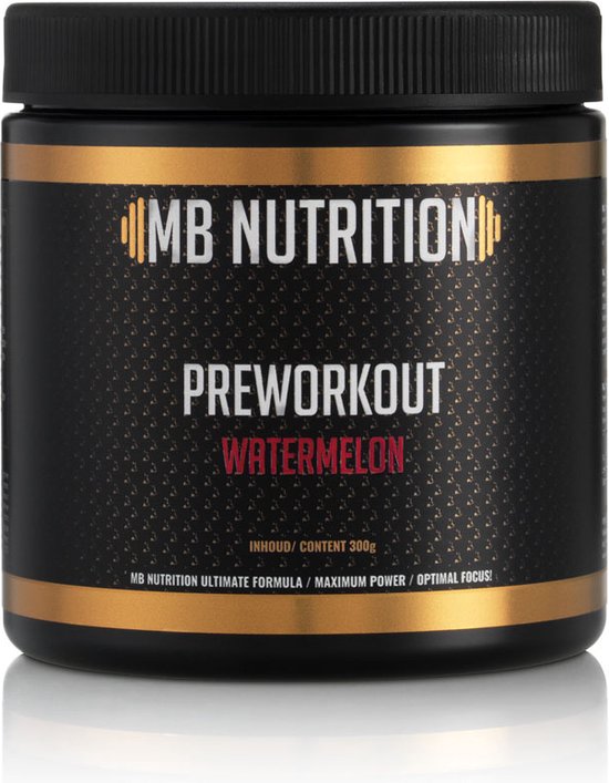 MB NUTRITION - Pre Workout - 300G - Watermeloen - (30 doseringen) | bol