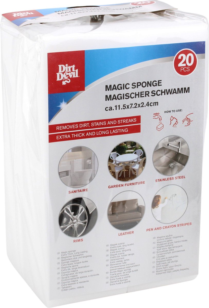Dirt Devil Wonderspons - Melamine Spons - Alle Oppervlakken - 11,5x7 ...