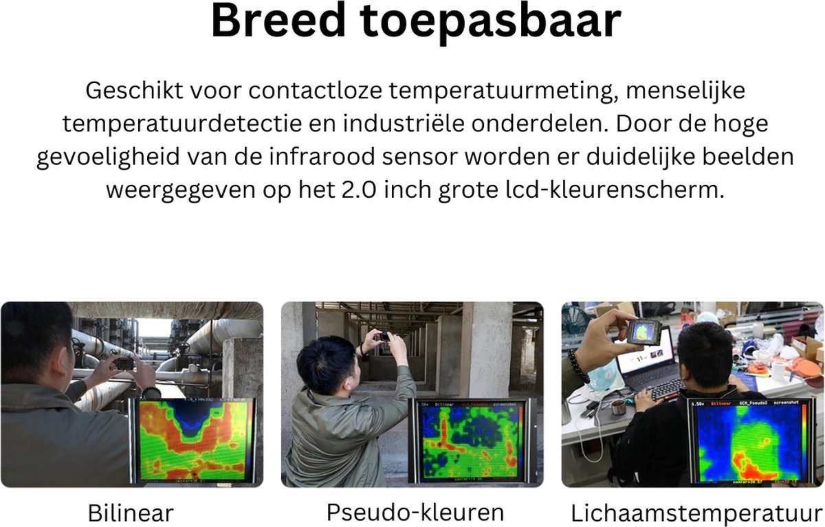 KMOON Warmtecamera met Infrarood Sensor-Warmtecamera-Warmtebeeldcamera met... | bol.com