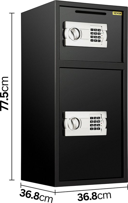 Kluis Met Cijferslot – Grote Kluis Met Code – 2 Verdiepingen – Hoge ...
