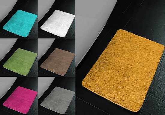 Badmatten set van 2 bestaande uit badmatten: ca. 50/80 cm en wc-mat ca ...