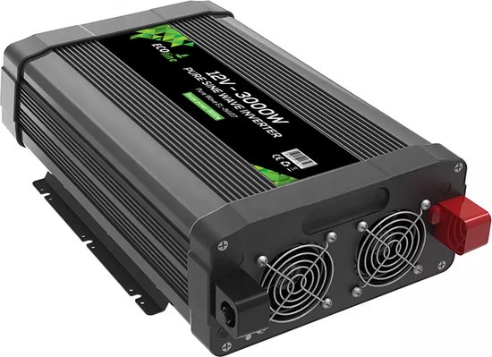 EcoLine - Omvormer 12V Naar 220V/230V - 3000w Vermogen - Zuivere sinus - Spanningomvormer | bol.com