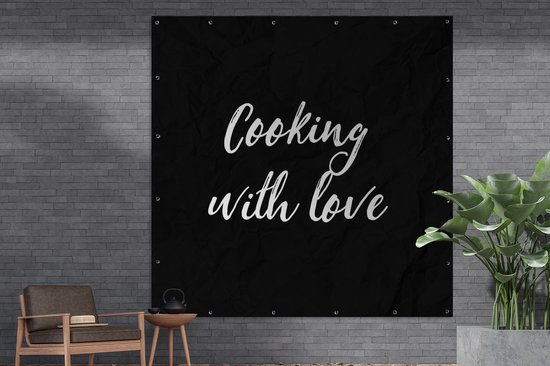 Tuin poster Quotes - Koken - Liefde - Cooking with love - Spreuken ...