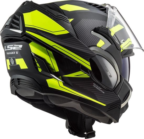 Casque modulable LS2 FF900 Valiant II Revo noir mat jaune fluo | bol.com
