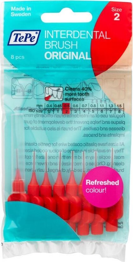10x TePe Ragers 0, 5 mm Rouge blister de 8 pièces | bol.com