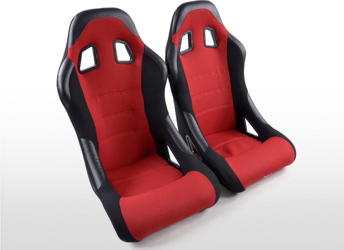 FK sportstoelen auto vol kuipstoelen Set Edition 4 rode stof | bol.com