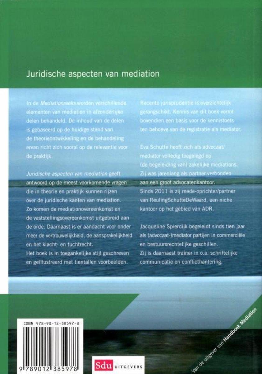 Juridische aspecten van de mediation | 9789012385978 | Eva Schutte ...