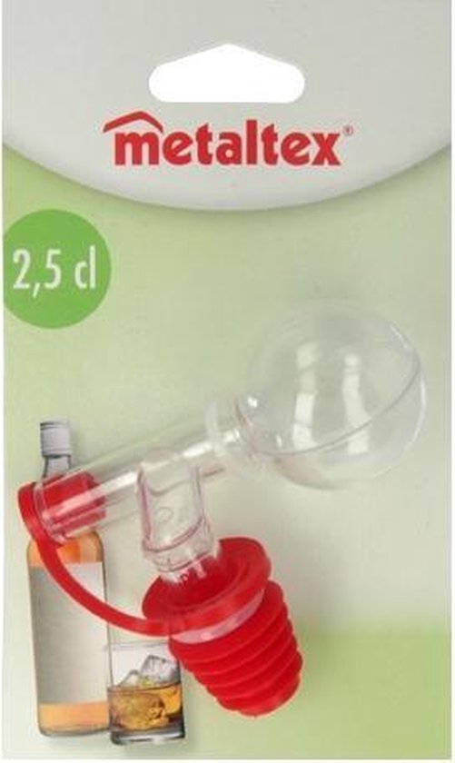 Metaltex Doseerbol Cocktails 2,5 Cl Transparant/rood | bol
