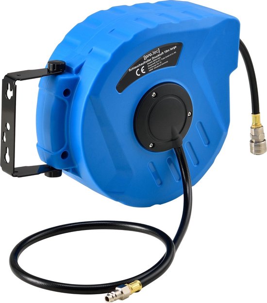 Persluchtslang 10 m met haspel voor wandmontage | bol.com