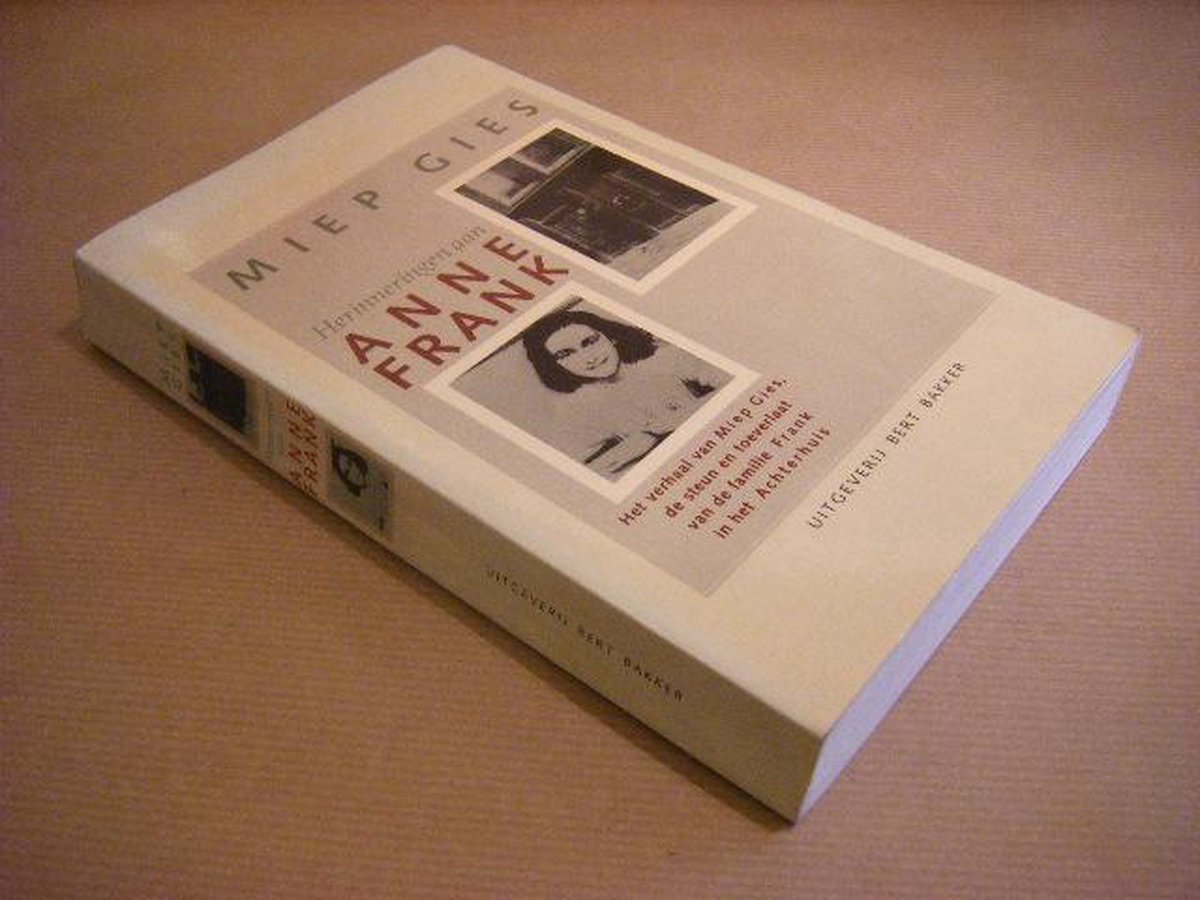 Herinneringen aan anne frank, Miep Gies | 9789035104921 | Boeken | bol