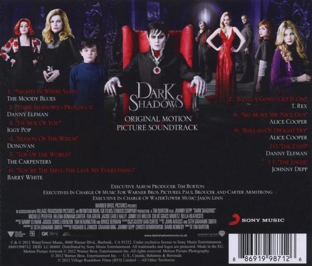 Dark Shadows [Original Motion Picture Soundtrack], various artists | CD ...