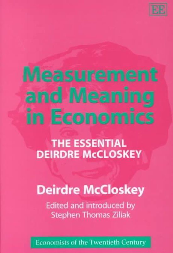 Measurement and Meaning in Economics | 9781852788186 | Deirdre N ...