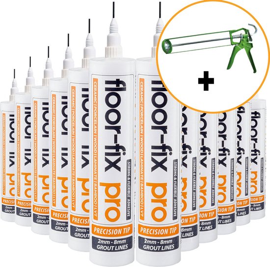 Floor Fix Pro injectielijm 12 stuks + kitspuit | bol