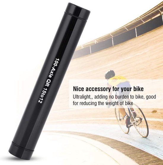 15mm to 12mm Thru Axle Hub Adapter - Aluminum Quick Release - Black ...
