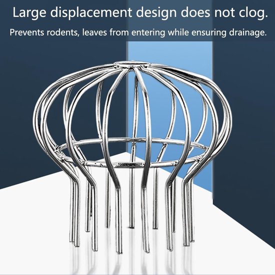 Afvoerhoezen 2 stuks roestvrijstalen filterzeef downspout beschermers ...