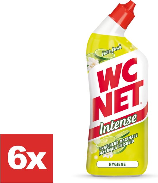 WC NET Intense Toiletreiniger - Lime Fresh - 6 flessen - Voordeelverpakking | bol
