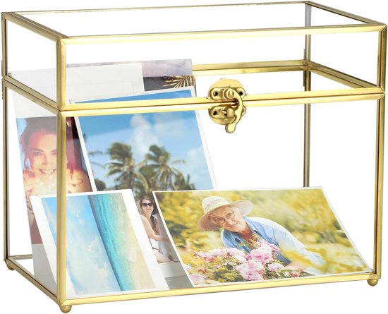 Gouden Vintage Glazen Kartonnen Doos - Geschenkkaartendoos - 1 stuk ...