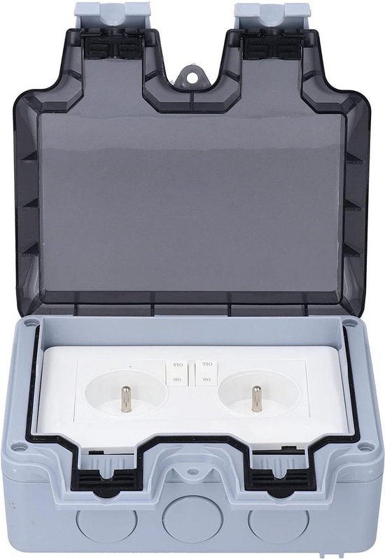 Weerbestendige Dubbele Stopcontacten IP66 Waterdicht - Franse Standaard ...