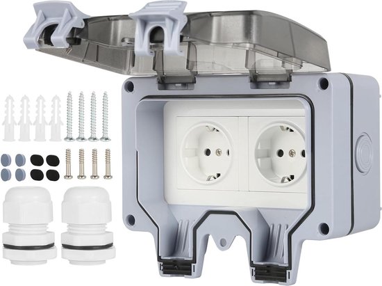 Waterdichte buitenstopcontacten 16 A IP66 waterdicht wandcontactdoos ...