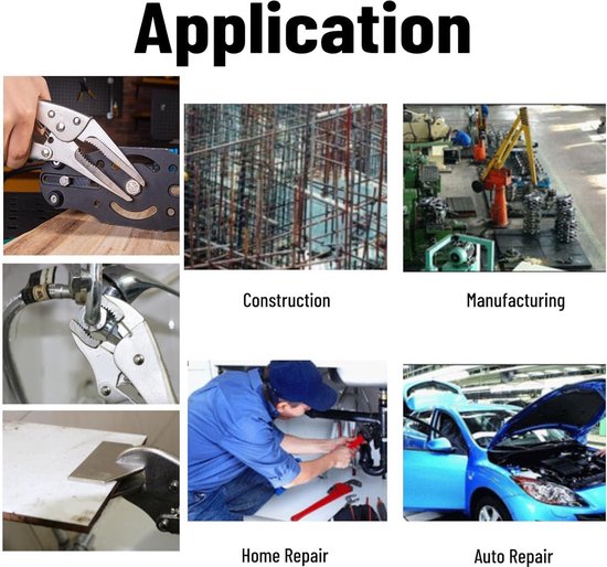 Grond Mond Rechte Jaw Lock Vise Grip Klem Griptang Koolstofstaal Vice ...