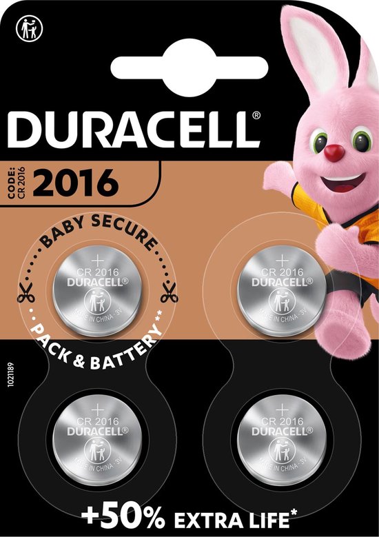 Duracell knoopcel Specialty Electronics CR2016, blister van 4 stuks 6 stuks | bol