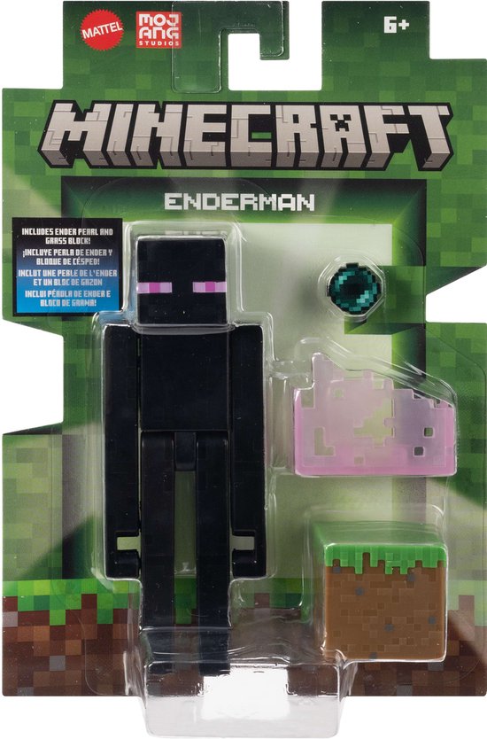 Minecraft Enderman Core Figure, 6 jaar, Minecraft, Zwart, Roze ...