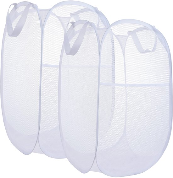 2-pack wasmand, opvouwbare pop-up wasmand van gaas met duurzaam handvat, gemakkelijk... | bol