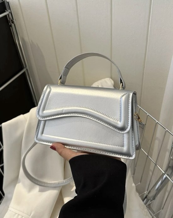 Handtas - Schoudertas - Zilver - Trendy - PU leer - Dames tas | bol