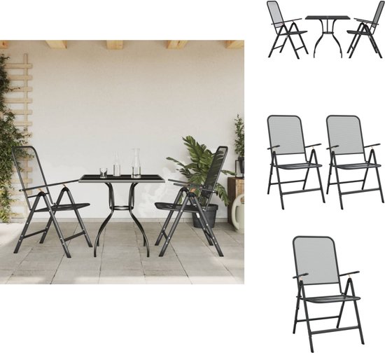 vidaXL Tuinset - Tuinsets - Loungeset - Tuintafel - 3-delige Tuinset ...