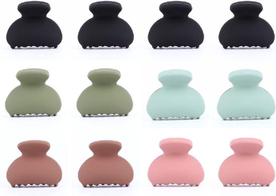 Mini Haarklemmen Set van 12 - Kleine Kunststof Haarclips voor Alle ...