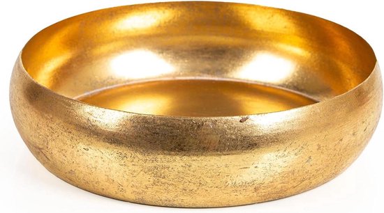 Decoratieve metalen schaal - veelzijdig en stijlvol - 1 stuk - goud | bol