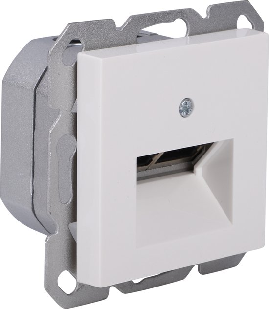 GIRA System 55 stopcontact - 2 x RJ45 - CAT6 - Inbouw - WIT | bol