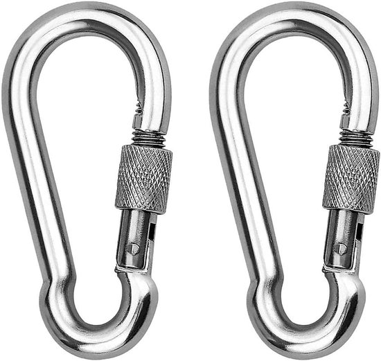 Vergrendelende karabijnhaak - zware, schroefvergrendeling - 1 stuk ...