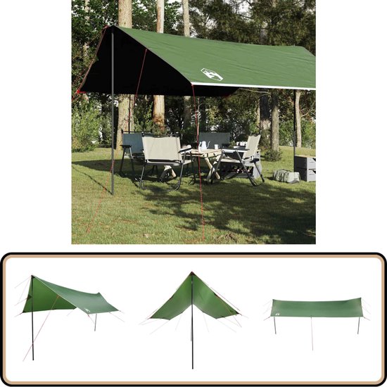 vidaXL waterdichte kampeerluifel groen 460x305x210 cm Kampeerluifel ...