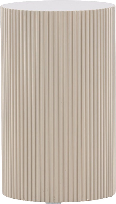 Nest living Asa Houten Bijzettafel Beige - Rond - Design - Ø 31 cm | bol