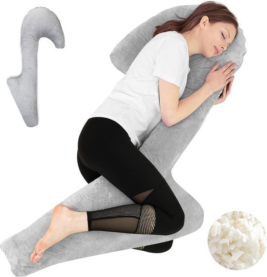 Zijslaapkussen volwassenen ergonomisch zwangerschapskussen van versnipperd traagschuim... | bol