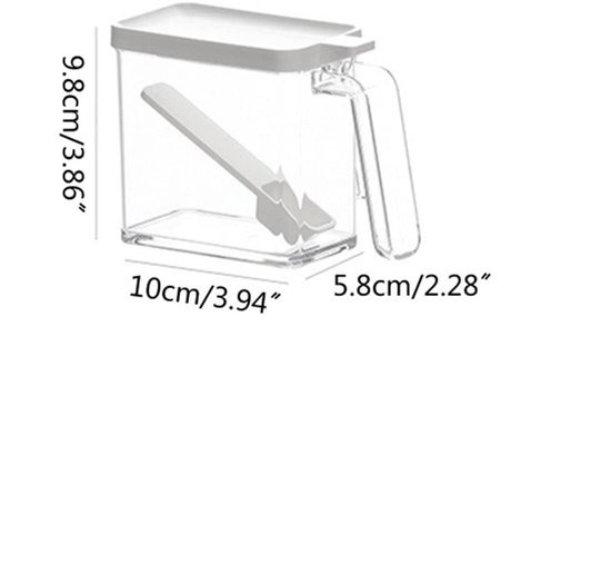 Sugar Bowl, Spice-Jars Condiment Sugar Salt Storage Container Case ...