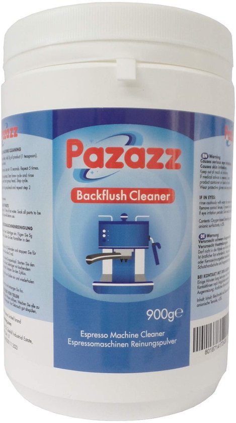 PAZAZZ Coffee Residue Remover & Backflush Cleaning Poeder voor Espresso ...