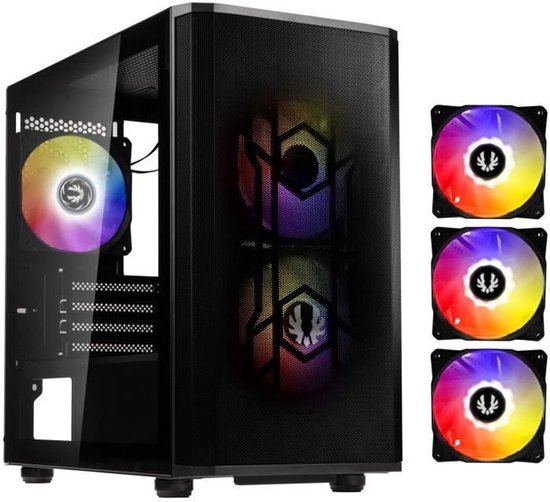 PC-behuizing zonder voeding - BITFENIX Nova Mesh SE M-ATX ARGB (zwart ...