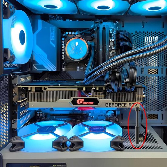 Verstelbare GPU-ondersteuningsbeugel voorkomt dat GPU verzakking uw computer crasht... | bol