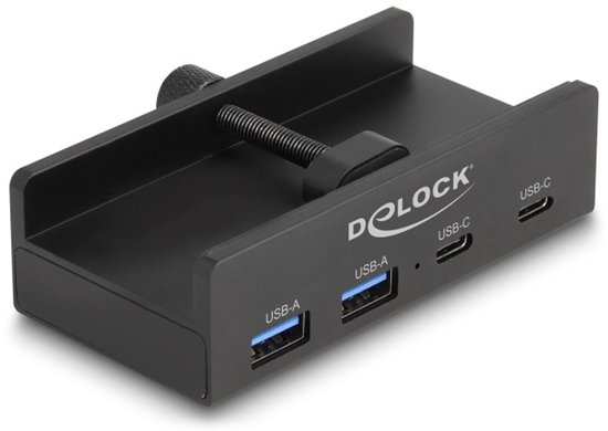 Delock External USB 5 Gbps 4 Port Hub 2 x USB Type-A and 2 x USB Type-C ...