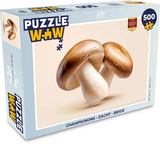Puzzel Champignons - Zacht - Beige - Legpuzzel - Puzzel 500 stukjes | bol