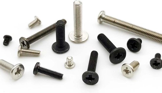 Mini phillips wafer platte kop schroefbout [zwart/m3/5mm] | bol.com