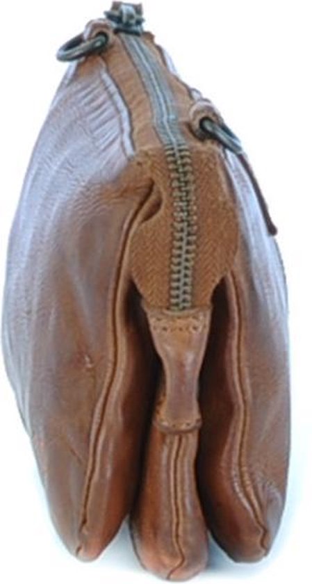 Bear Design Umi 2 Leren Schoudertas / Clutch / Crossbodytas - Cognac | bol