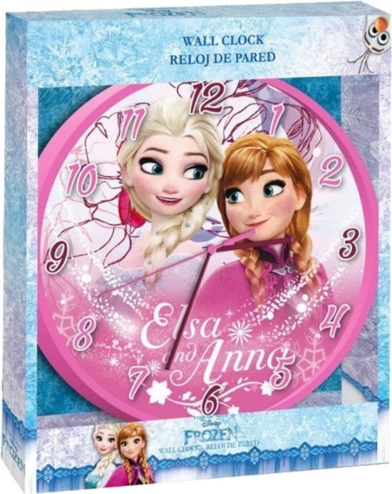Frozen Elsa and Anna wandklok 25cm | bol.com