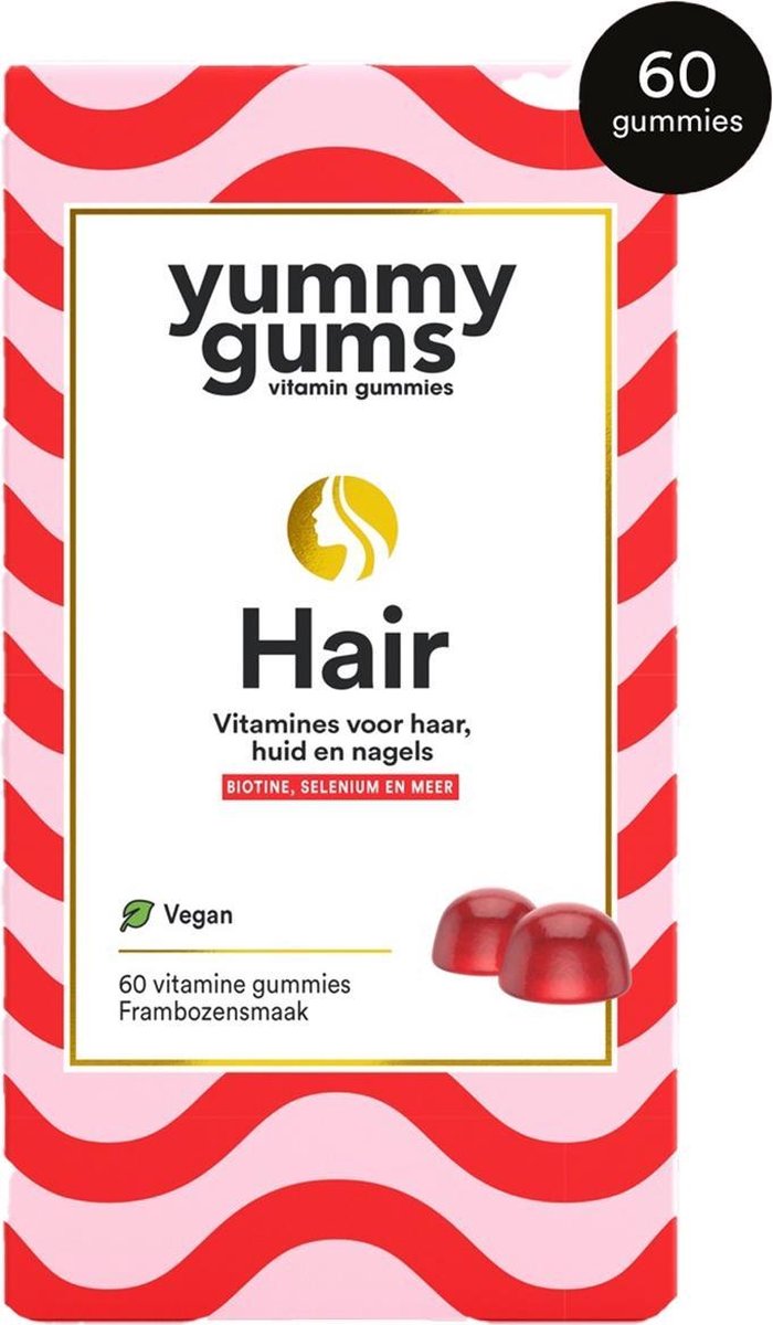Yummygums - Hair Gummies - Vitamines voor haar, huid en nagels - 60 stuks | bol