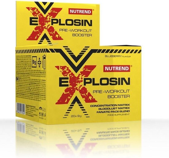 eXplosin Pre-Workout Sachet (Blueberry - 20 x 9 gram) - Nutrend | bol.com