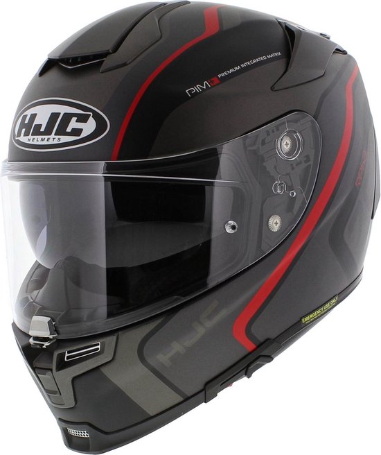 HJC RPHA 70 motorhelm Kroon mat zwart antraciet rood | bol