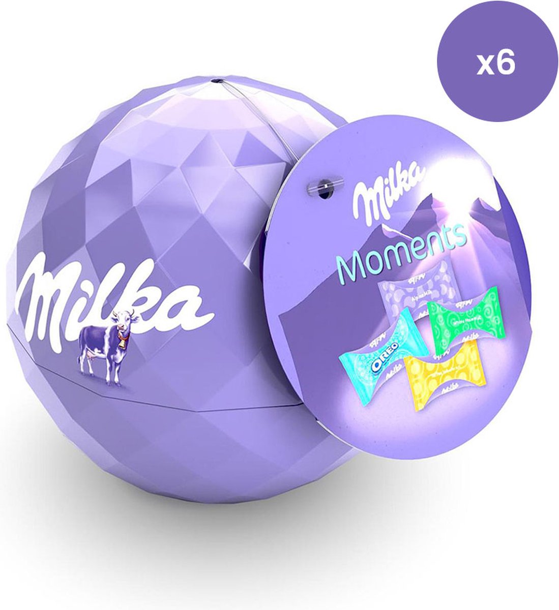 Milka geschenkballen met Milka Moments binnenin - chocolade met toffee ...