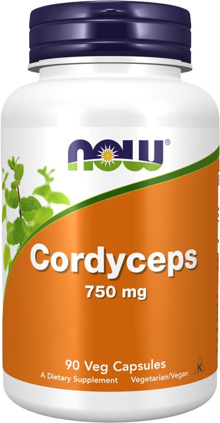 Now Foods Cordyceps 750mg - Voedingssupplement met polysachariden - 90 ...